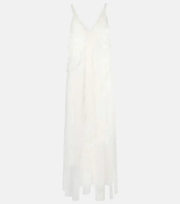 Blumarine Lace Slip Dress - White