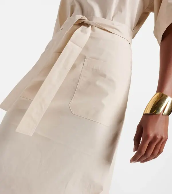 TOTEME Cotton Midi Skirt - Neutrals