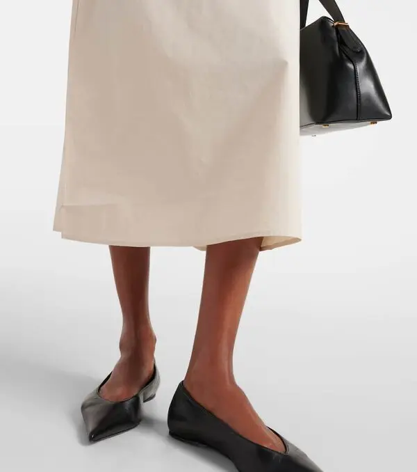 TOTEME Cotton Midi Skirt - Neutrals