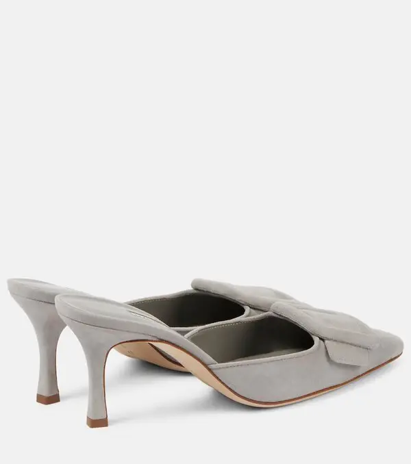 Manolo Blahnik Maysale 70 Suede Mules