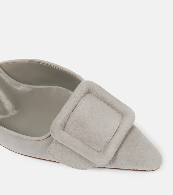 Manolo Blahnik Maysale 70 Suede Mules