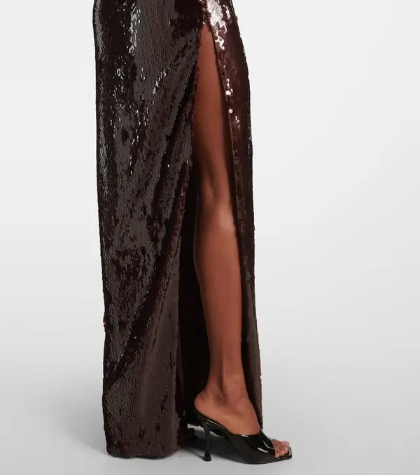 Magda Butrym Sequined Gown - Brown