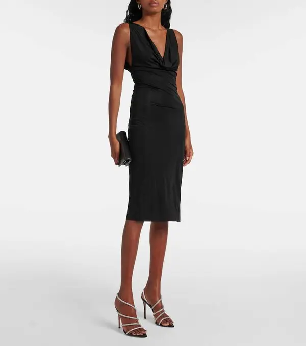 GIANVITO ROSSI Crystal Ettie Leather Sandals