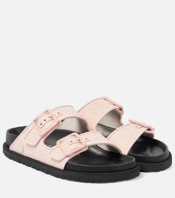 BIRKENSTOCK Arizona Luxe Raffia Sandals - Pink