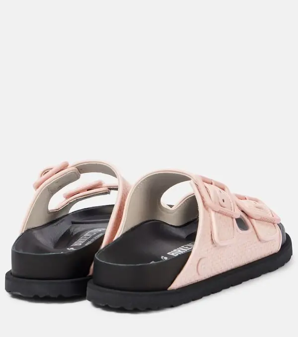 BIRKENSTOCK Arizona Luxe Raffia Sandals - Pink