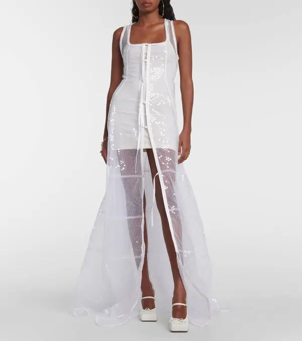 Jacquemus La Robe Dentelle" Embellished Gown
