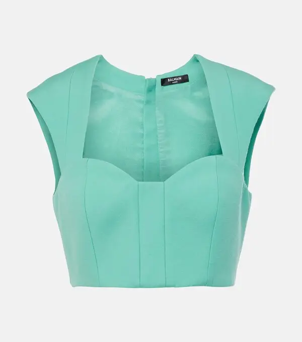 Balmain Wool Crop Top