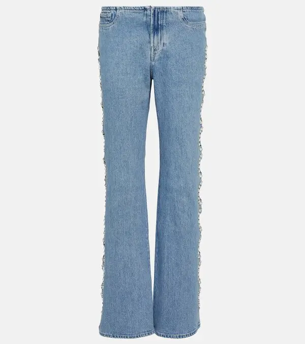 7 For All Mankind Slouchy Bootcut Embellished Jeans