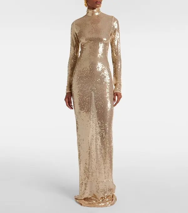THE NEW ARRIVALS ILKYAZ OZEL Sequined Gown