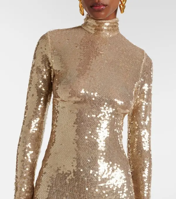 THE NEW ARRIVALS ILKYAZ OZEL Sequined Gown