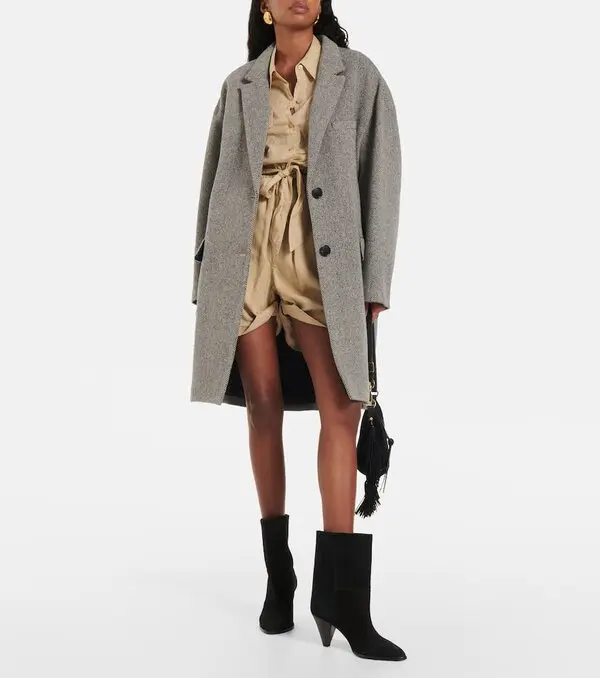 MARANT ETOILE Limizag Wool-blend Coat