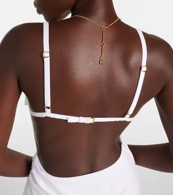 Jacquemus La Robe Saudade Draped Mini Dress - White