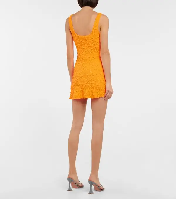 LoveShackFancy Bartlette Crinkled Minidress