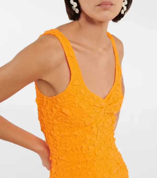 LoveShackFancy Bartlette Crinkled Minidress
