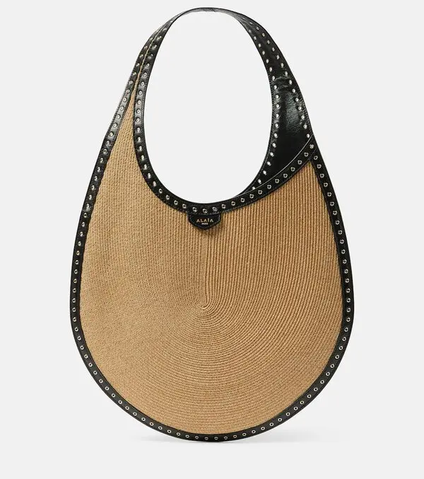 Alaïa One Piece Paper Straw Shoulder Bag - Beige