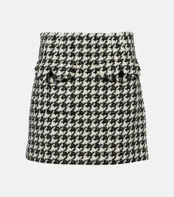 Veronica Beard Adriel Houndstooth Miniskirt