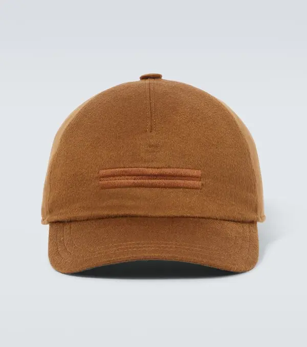 Zegna Cashmere Baseball Cap - Brown