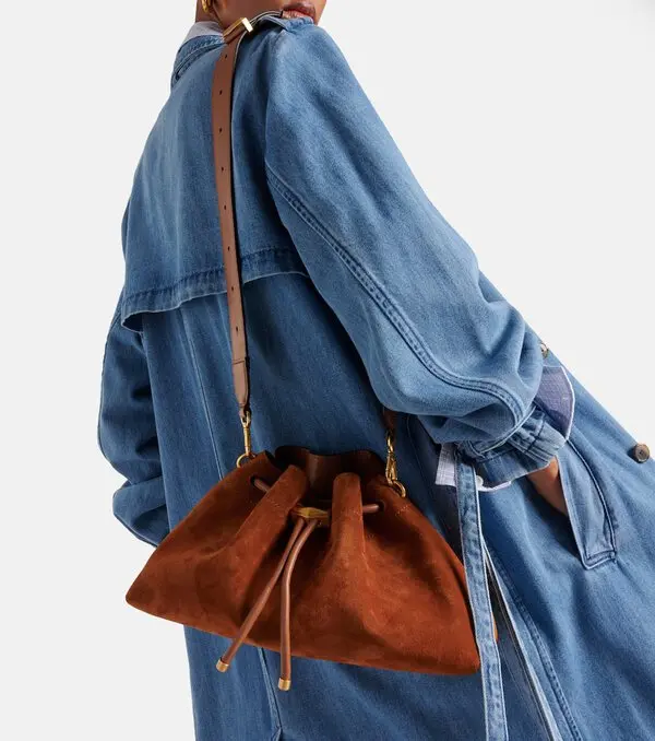 JIMMY CHOO Suede Bucket Bag