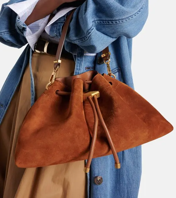 JIMMY CHOO Suede Bucket Bag