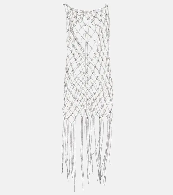 Giuseppe Di Morabito Crystal-embellished Mini Dress - Silver
