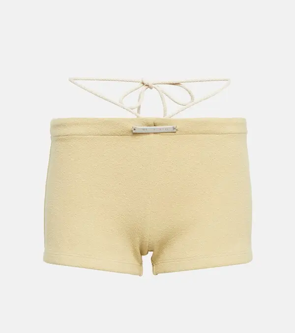 DIDU Tie-detail Fleece Shorts