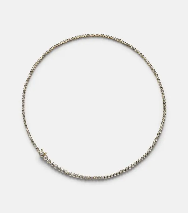 Sophie Bille Brahe 18kt Yellow Diamond Tennis Necklace - Gold