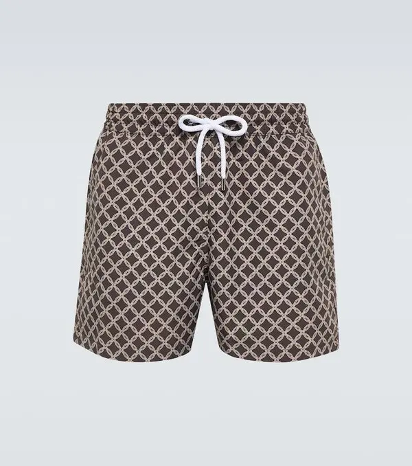 Frescobol Carioca Trelica Swim Trunks - Brown