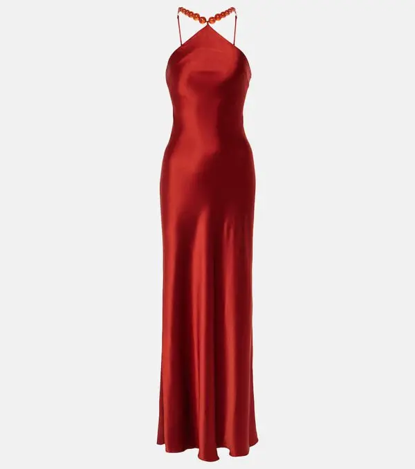Staud Cadence Beaded Gown
