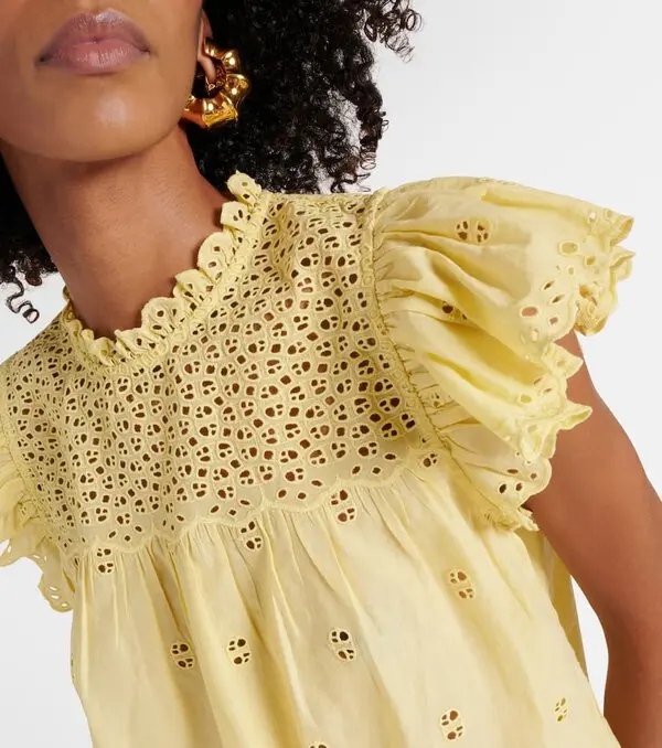 Ulla Johnson Kassi Cotton Voile Top