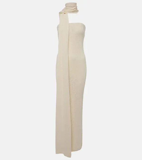 Magda Butrym Scarf-detail Maxi Dress - White