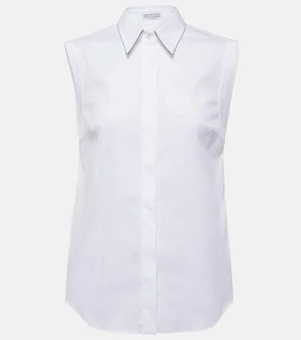 Brunello Cucinelli Cotton-blend Shirt - White