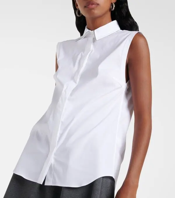 Brunello Cucinelli Cotton-blend Shirt - White