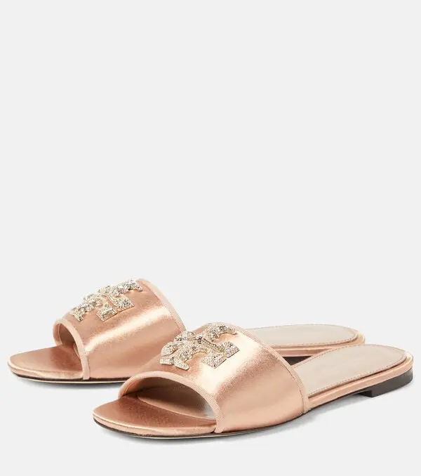 Tory Burch Crystal-embellished Slides