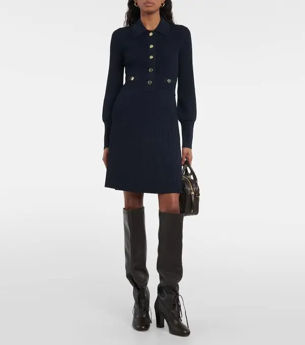 Veronica Beard Lauper Puff-sleeve Sweater Dress