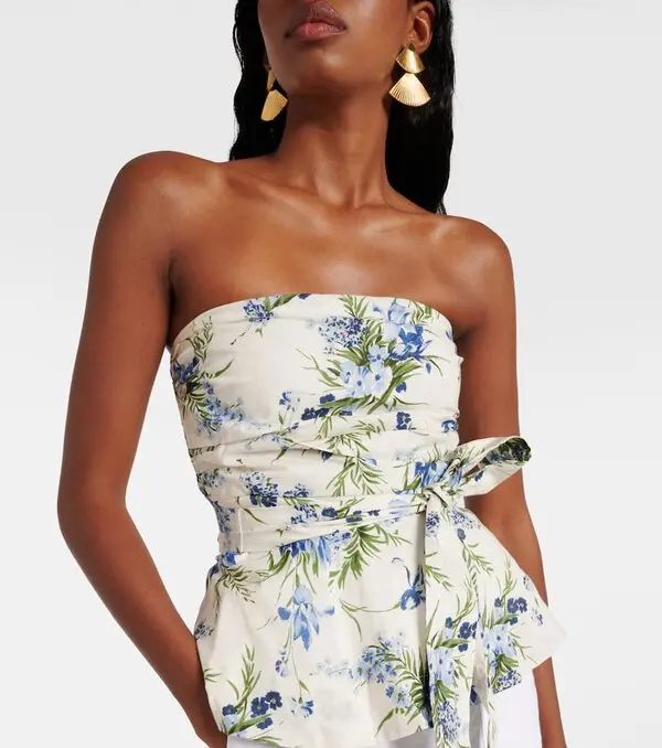 Veronica Beard Strapless Belted Top