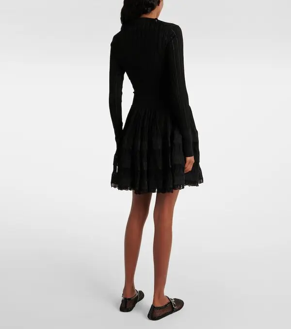 Alaïa Ribbed-knit Cropped Cardigan