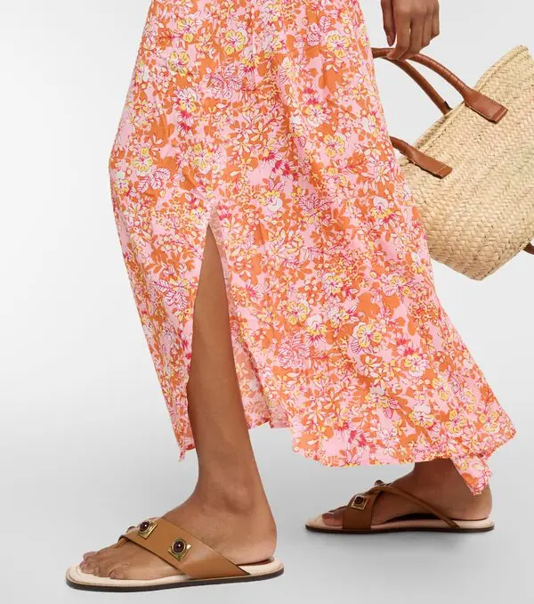 Poupette St Barth Ilona Floral Midi Dress