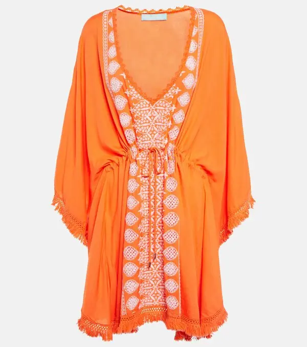 Melissa Odabash Isabelle Embroidered Minidress - White