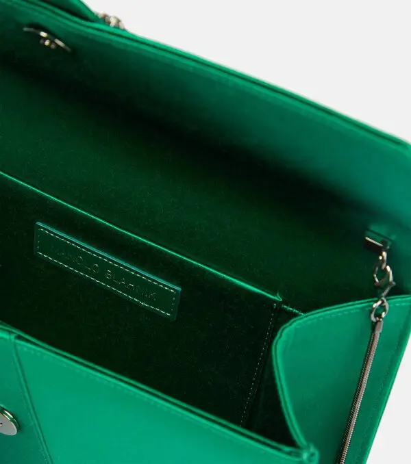 Manolo Blahnik Capri Embellished Clutch - Green