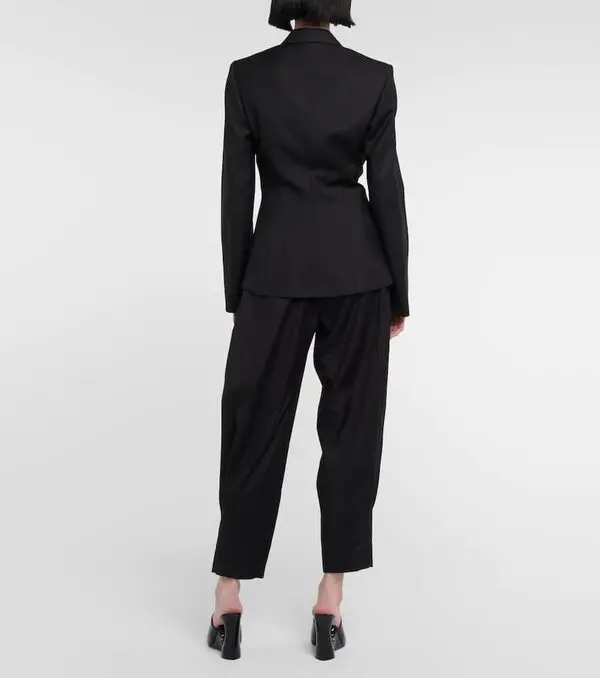 Alaïa Herringbone Wool Gabardine Blazer