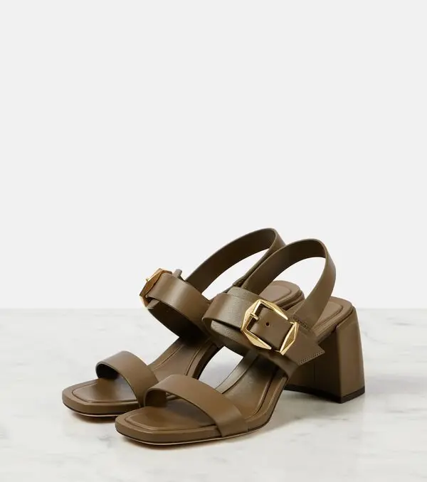 JIMMY CHOO Hawke 70 Leather Sandals