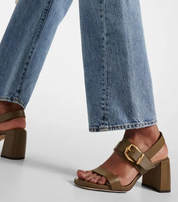 JIMMY CHOO Hawke 70 Leather Sandals