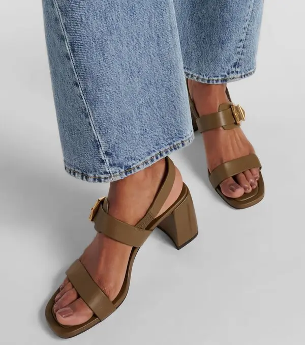 JIMMY CHOO Hawke 70 Leather Sandals