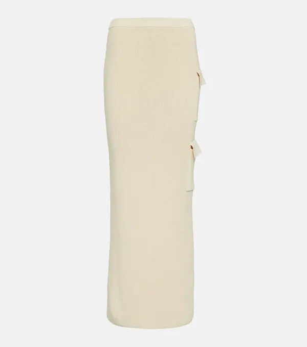AYA MUSE Zerene Belted Maxi Skirt - White