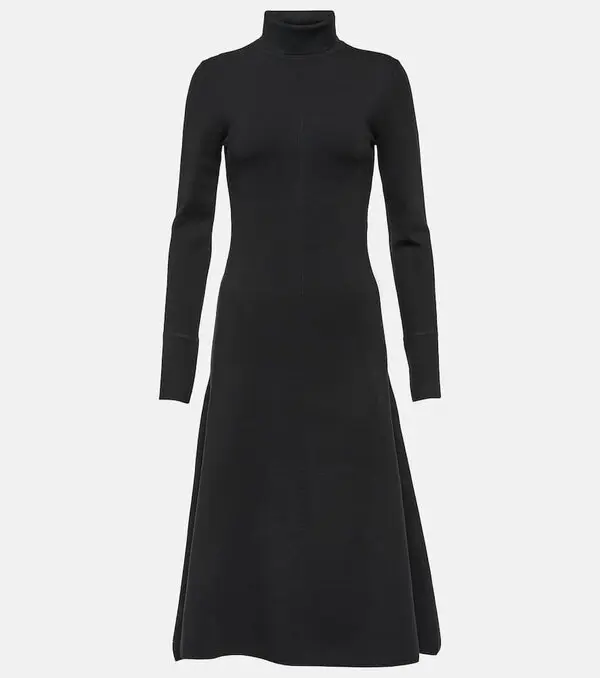 JOSEPH Turtleneck Silk-blend Midi Dress