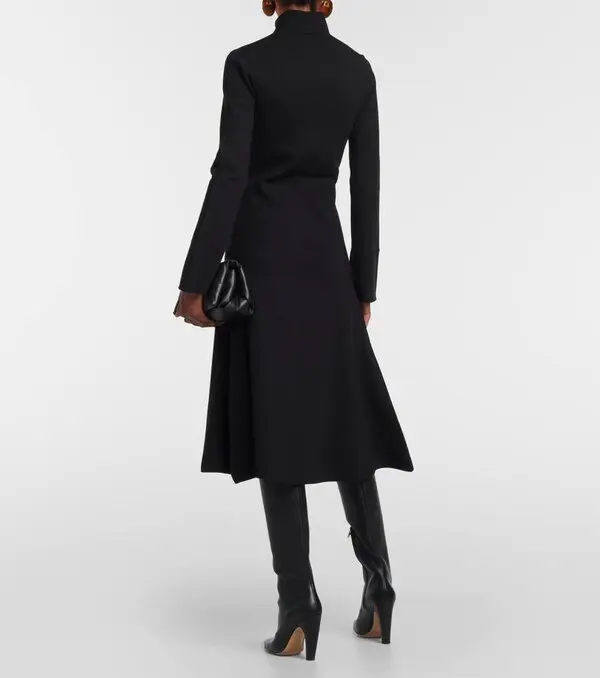 JOSEPH Turtleneck Silk-blend Midi Dress