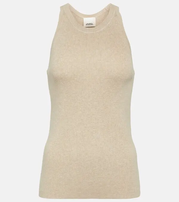 Isabel Marant Merry Ribbed-knit Tank Top - Beige