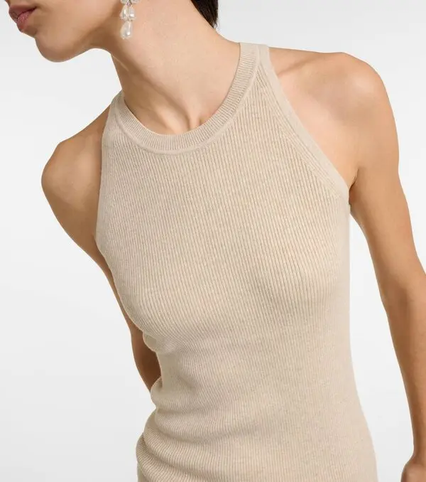 Isabel Marant Merry Ribbed-knit Tank Top - Beige