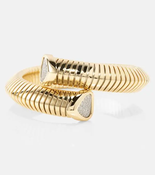 Marina B Trisola 18kt Cuff Bracelet With Diamonds - Gold
