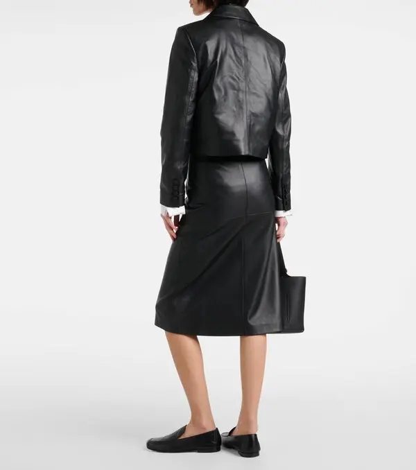 JOSEPH Cropped Leather Jacket